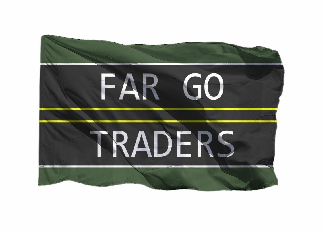 Флаг Дальнобойщики Fallout 1 Фоллаут 90х135 см на сетке для улицы, для флагштока