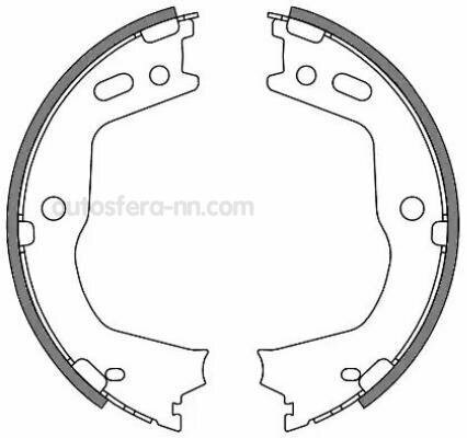 REMSA 466600 4666.00 колодки барабанные ручника!\ Hyundai Genesis/Santa Fe 2.0-3.8i/CRDi 08>