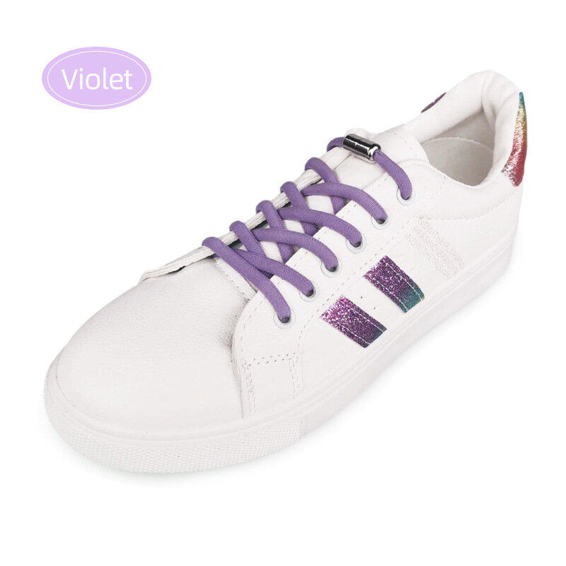 Шнурки эластичные с фиксатором/шнурки с застежкой/шнурки без завязок фиолетовые