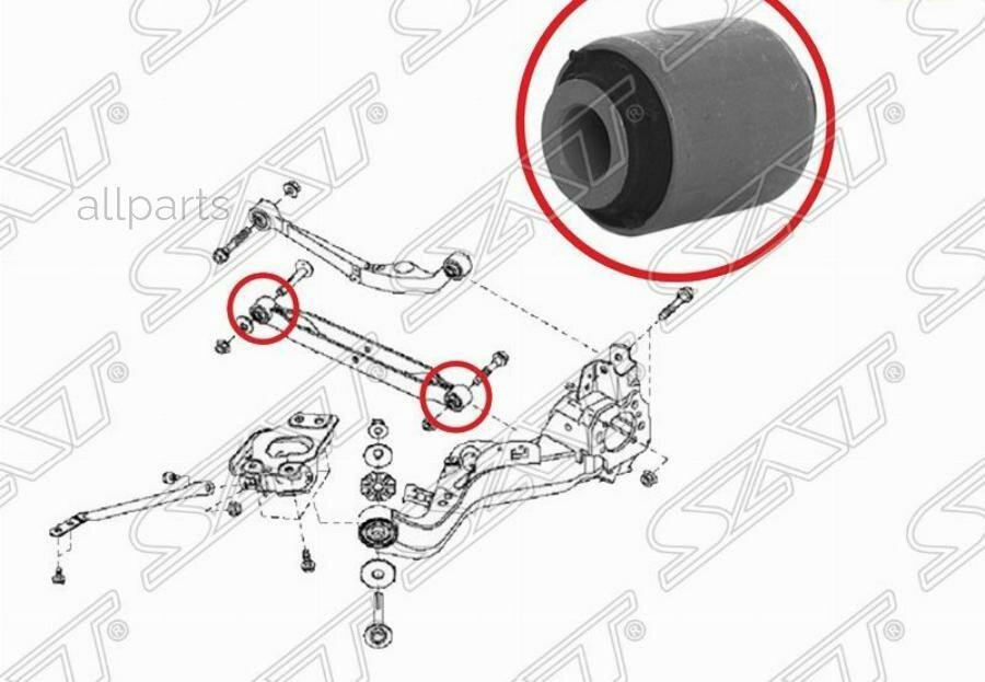 SAT ST-55110-JG000-B Сайлентблок рычага Nissan Juke 10-20 / Qashqai 06-22