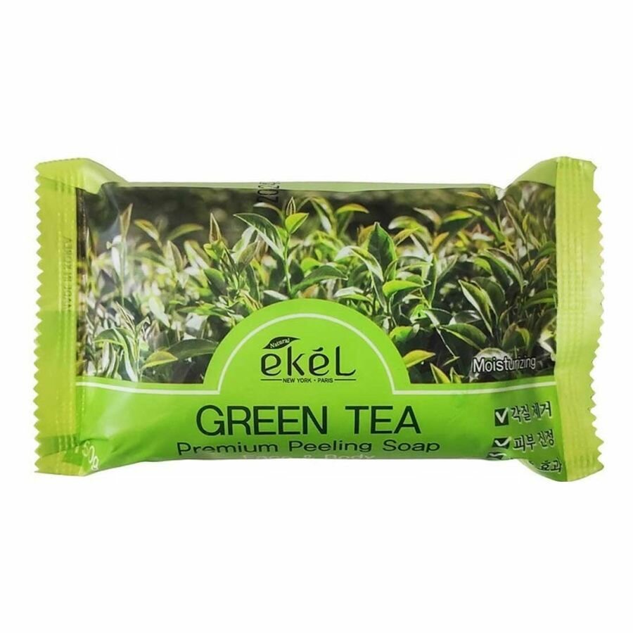 Ekel Косметическое пилинг-мыло для лица и тела с экстрактом зеленого чая / Green Tea Peeling Soap, 150 г