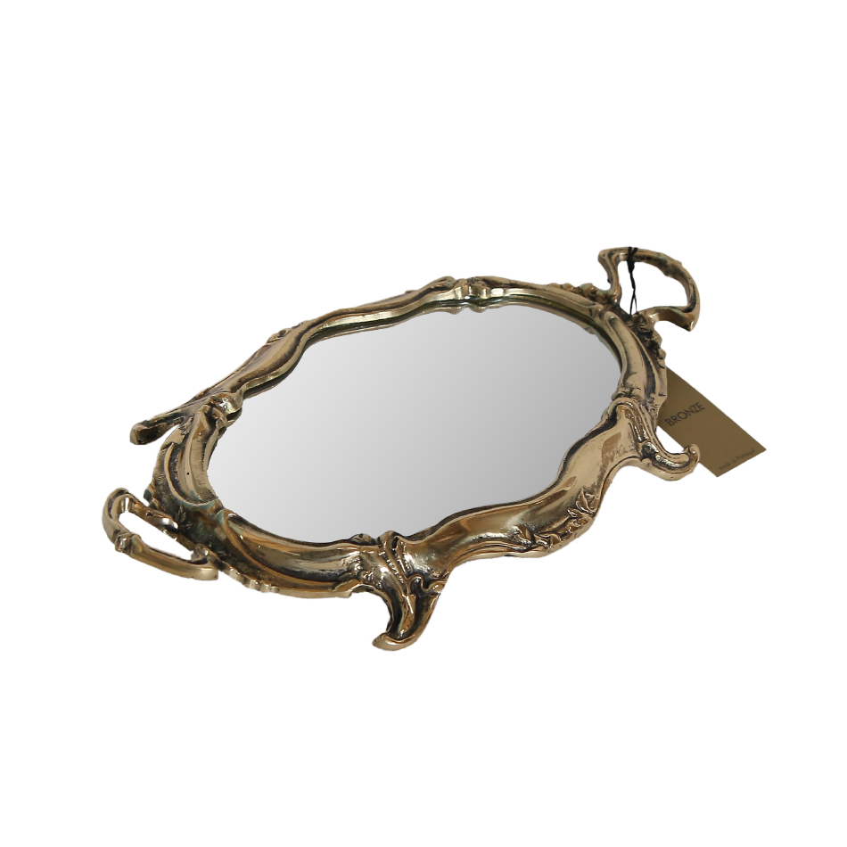 Поднос декоративный бронзовый, 4 х 36 х 18 см KSVA-BP-10107-D