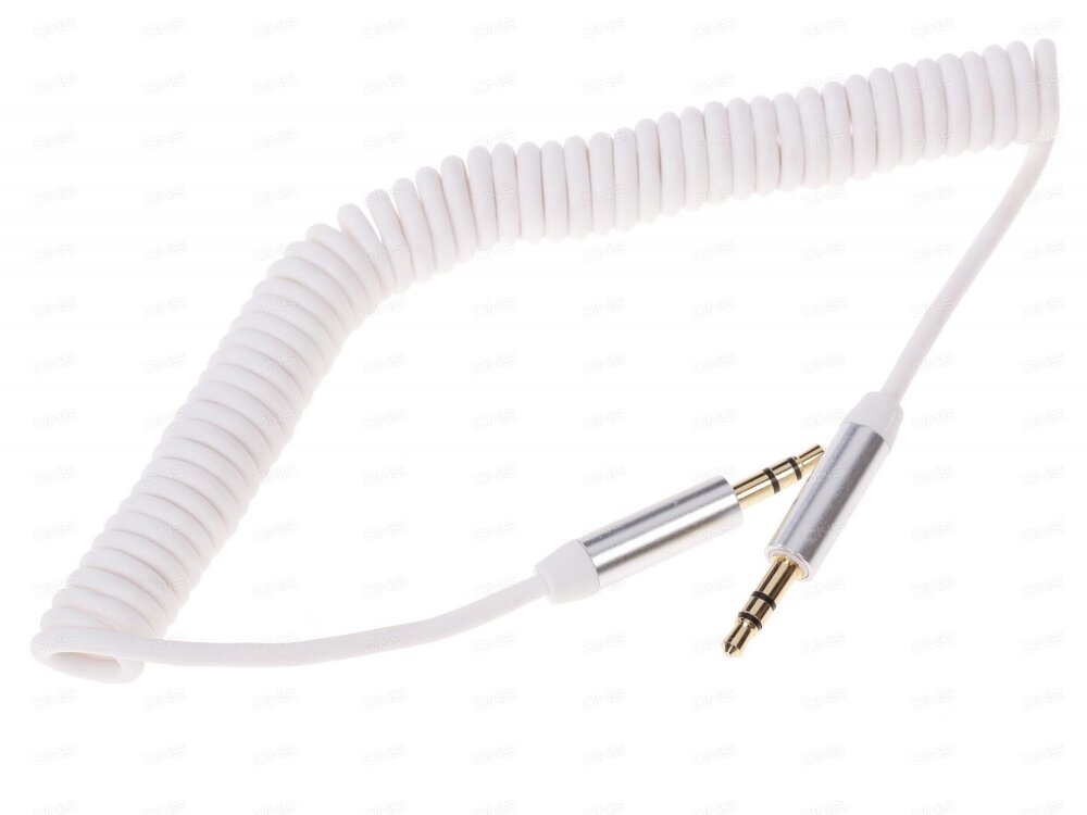 Кабель соединительный , 3.5 Jack (M) - 3.5 Jack (M) спиральный кабель, белый, 2м.