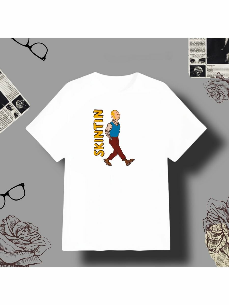 Футболка скинхед Тинтин