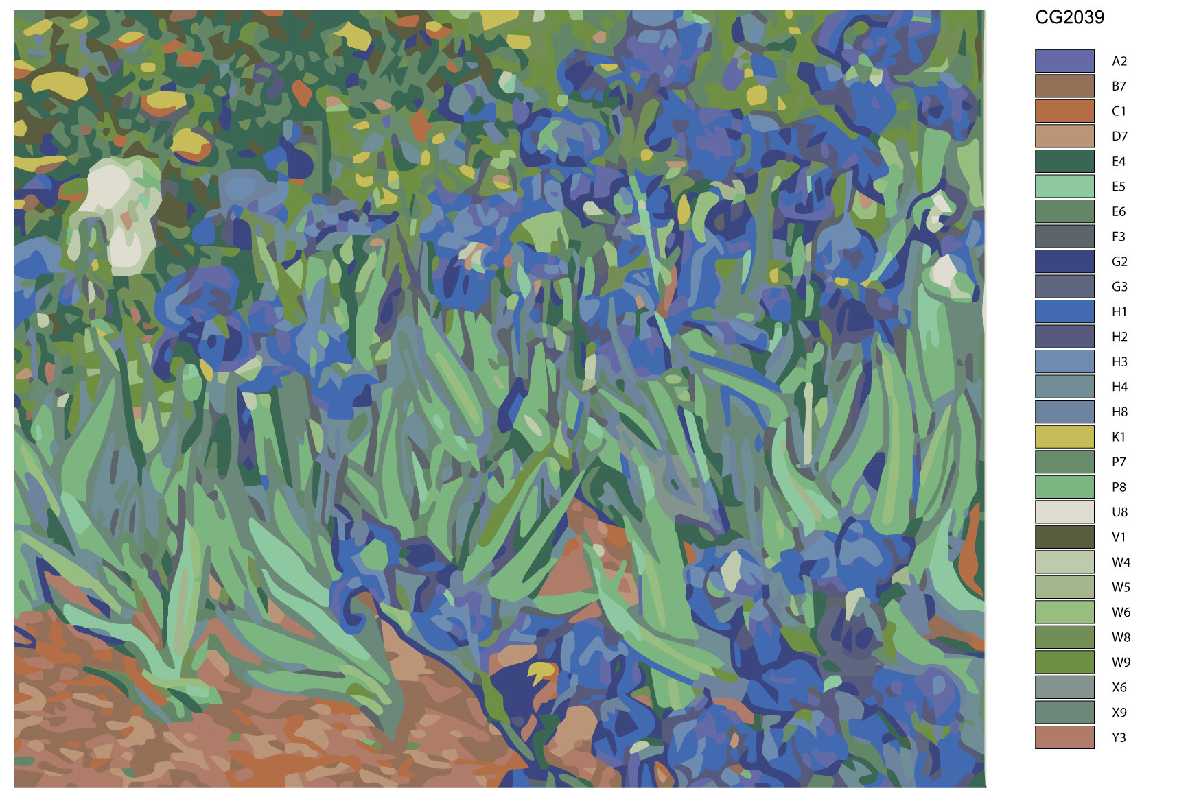 Картина по номерам "Ирисы" Винсент Ван Гог CG2039 40x50