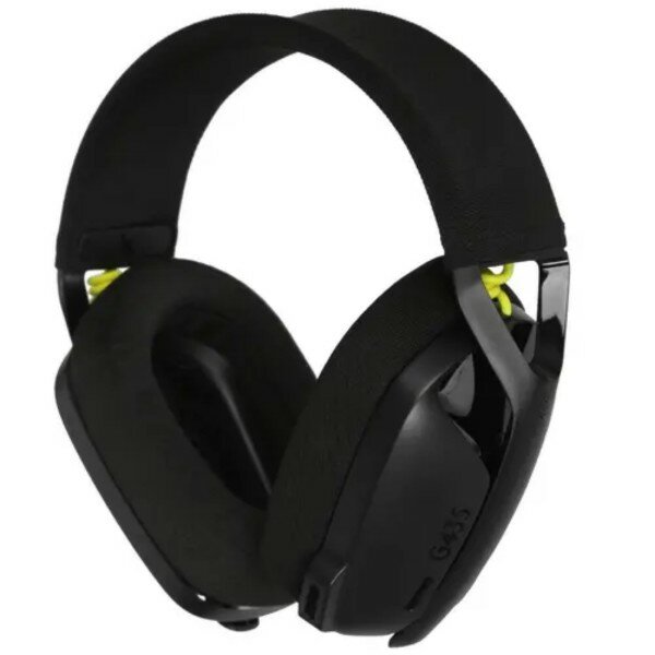 Гарнитура Logitech G435 чёрный/жёлтый, беспроводная, Bluetooth/USB, до 18 ч