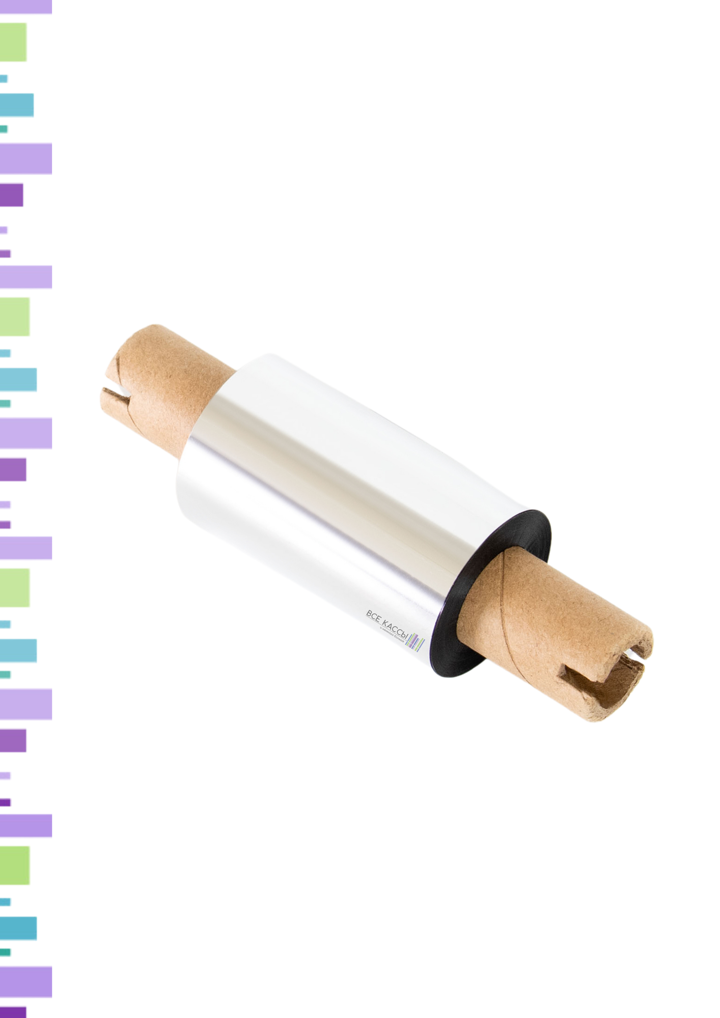 Термотрансферная красящая лента Риббон WAX/RESIN 1шт (Ролик) 57ммх74м (Втулка 110мм)