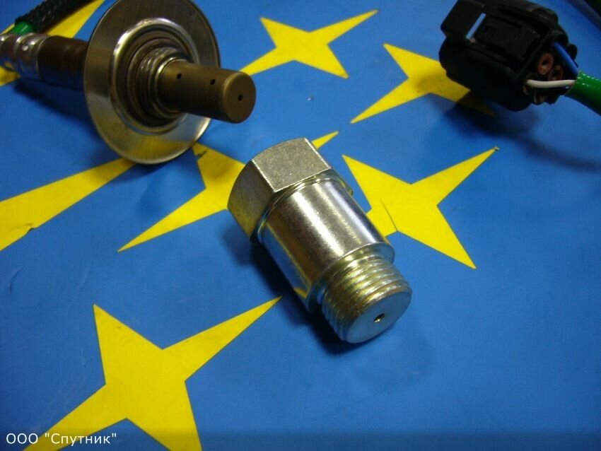 Обманка лямбда-зонда EVRO2 кислородного датчики механическая , после удаления катализатора, универсальная.