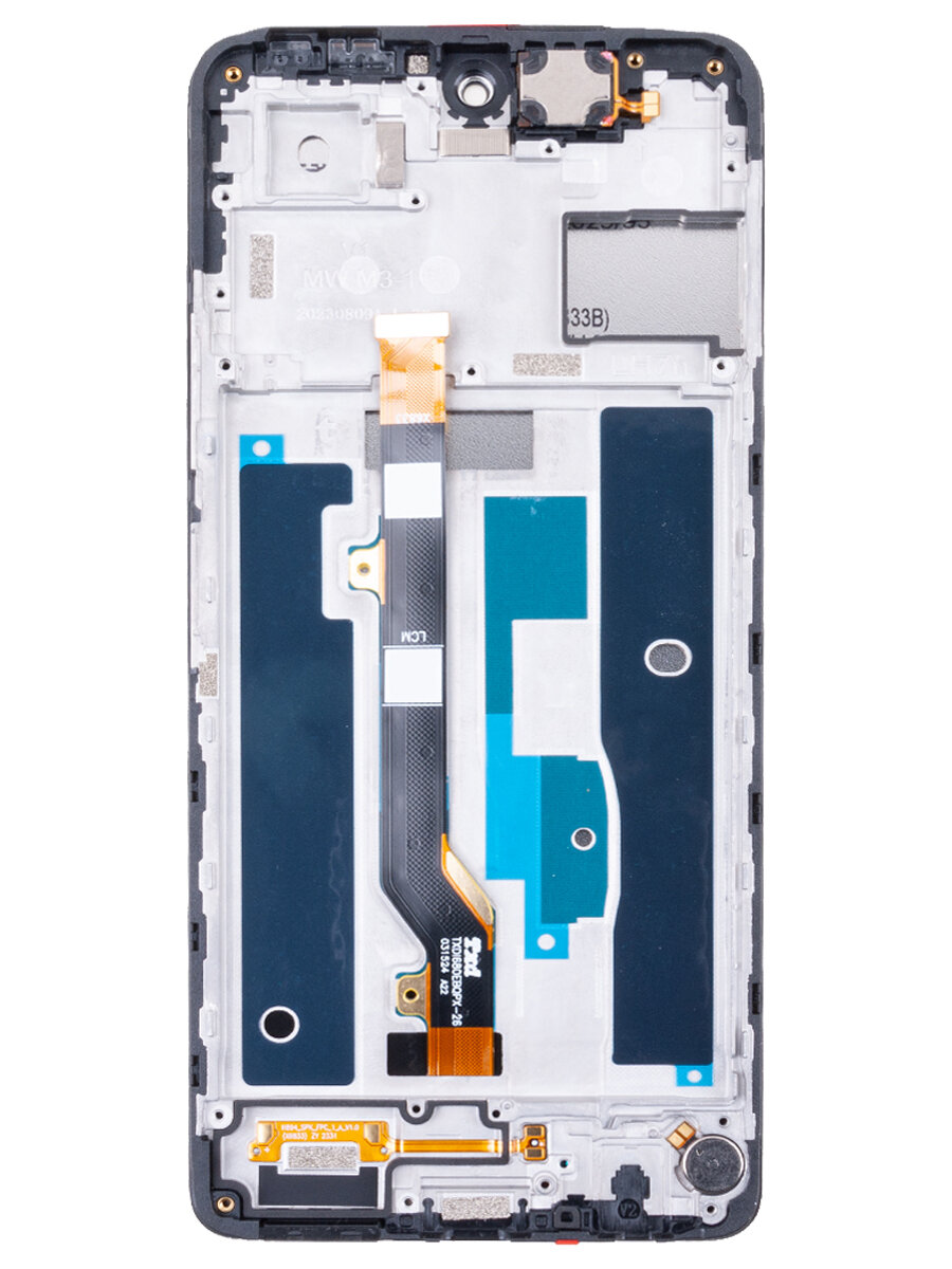 Дисплей для Tecno Pova 5 (LH7n) модуль с рамкой и тачскрином (черный) (HQ)