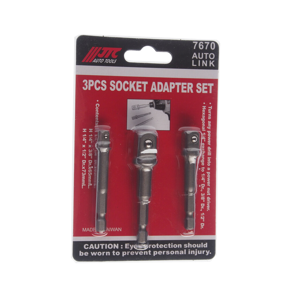 Набор адаптеров 1/2"х73, 3/8"x65, 1/4"х65 JTC 7670