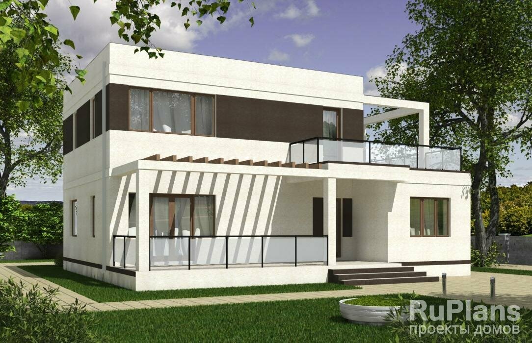 Двухэтажный жилой дом (144 м2, 11м x 13м) Rg5822