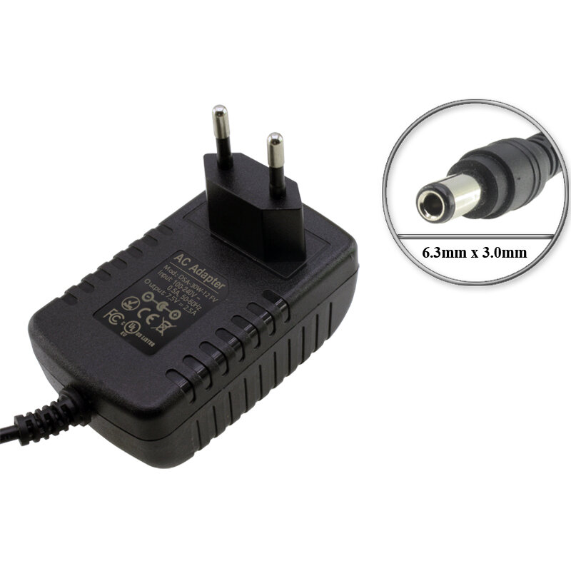 Адаптер (блок) питания 7.5V, 2.5A, 18W, 6.3mm x 3.0mm (SHF0750250E1BA, DSA-30W-12 FV), для TV приставки Ростелеком Yuxing YX-6916A и др. оборудования.