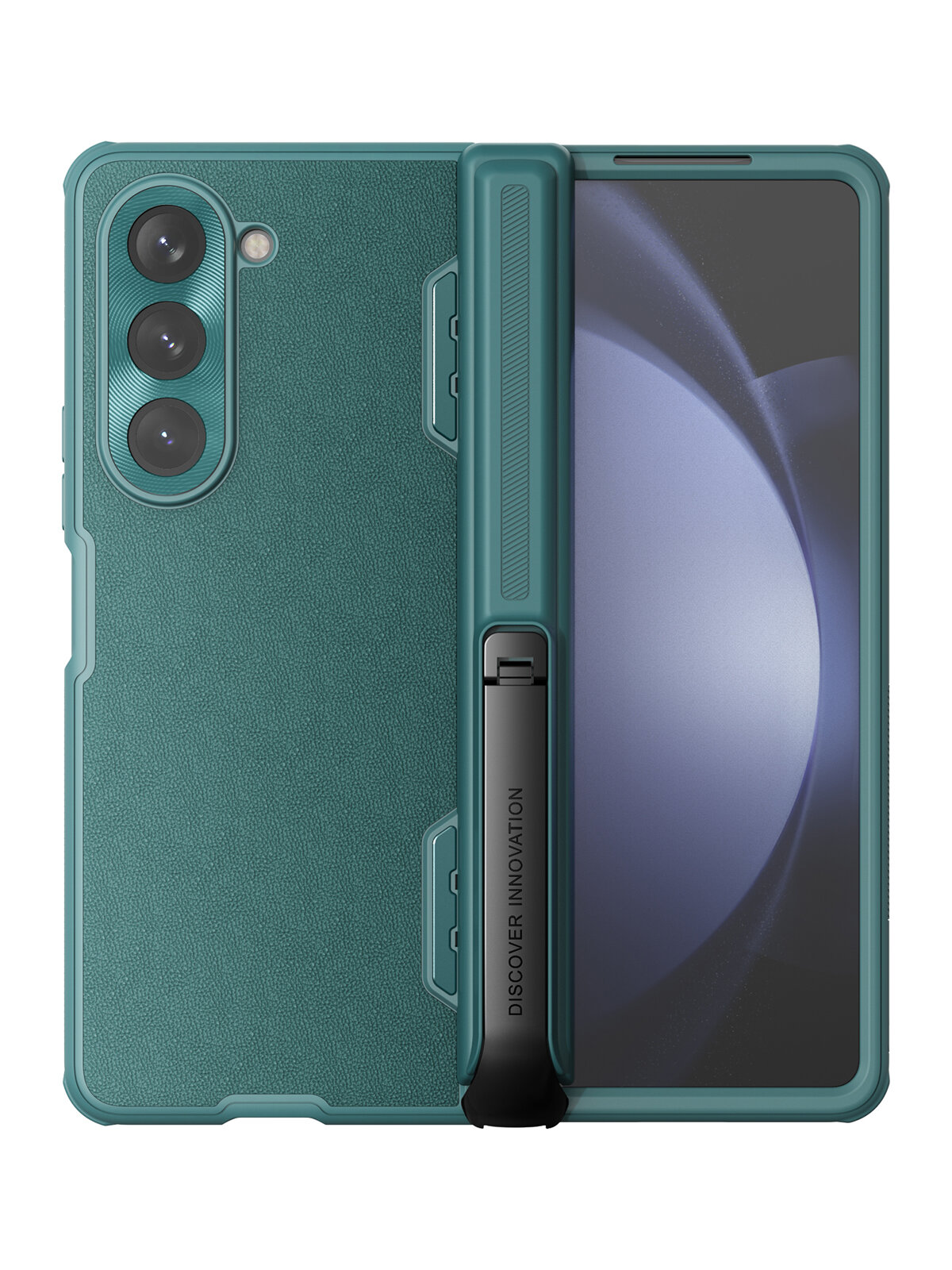 Nillkin для Samsung Galaxy Z Fold5 5G чехол CamShield Fold PU Leather (Bracket) Green
