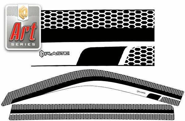 Ветровики дверей Серия "Art" серебро Toyota Succeed Год выпуска 2002-2014