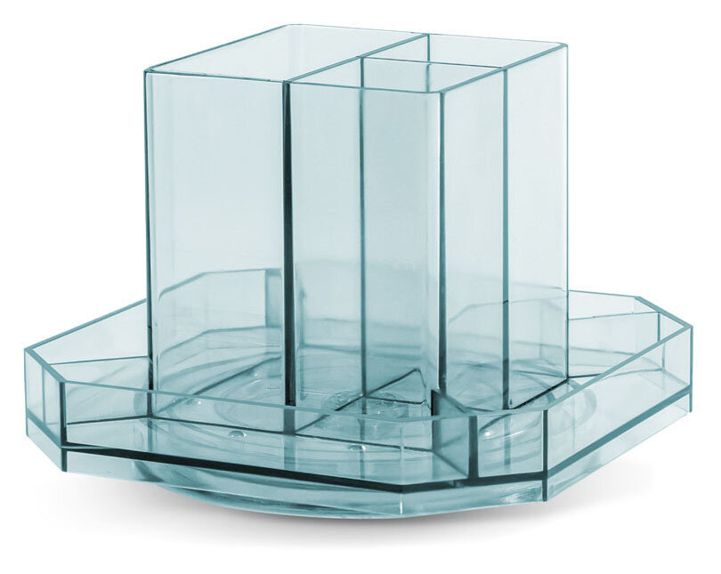 Органайзер настольный Deli 8942BLUE, 140x140x98, пластик, синий