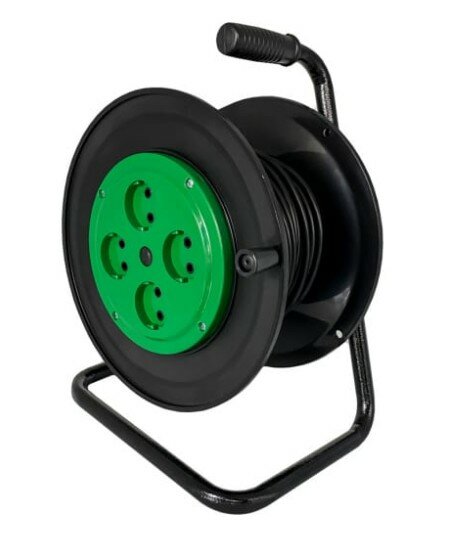 Удлинитель эл. на катушке 40м/4роз. б/з (КГ 2*2,5), 16А, 4000Вт