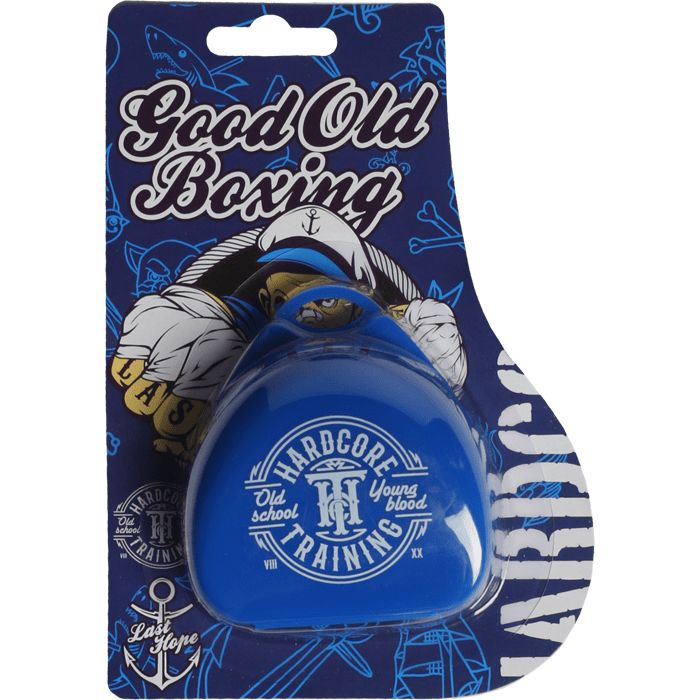 Боксерская капа Hardcore Training Good Old Boxing, для бокса и единоборств, синяя
