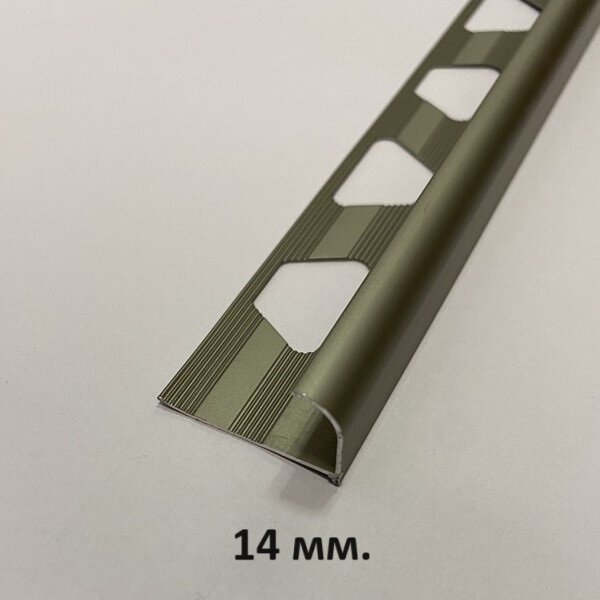 Профиль для плитки 14мм. Бронза матовая 2.7м.