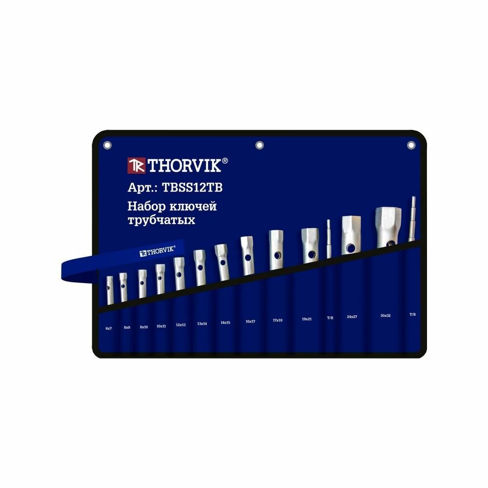 Набор трубчатых ключей 6-32 мм, 12 предметовThorvik TBSS12TB