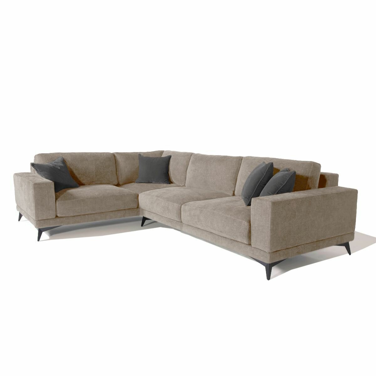 Диван Бергамо угловой левый в премиальном велюре 3,1/03