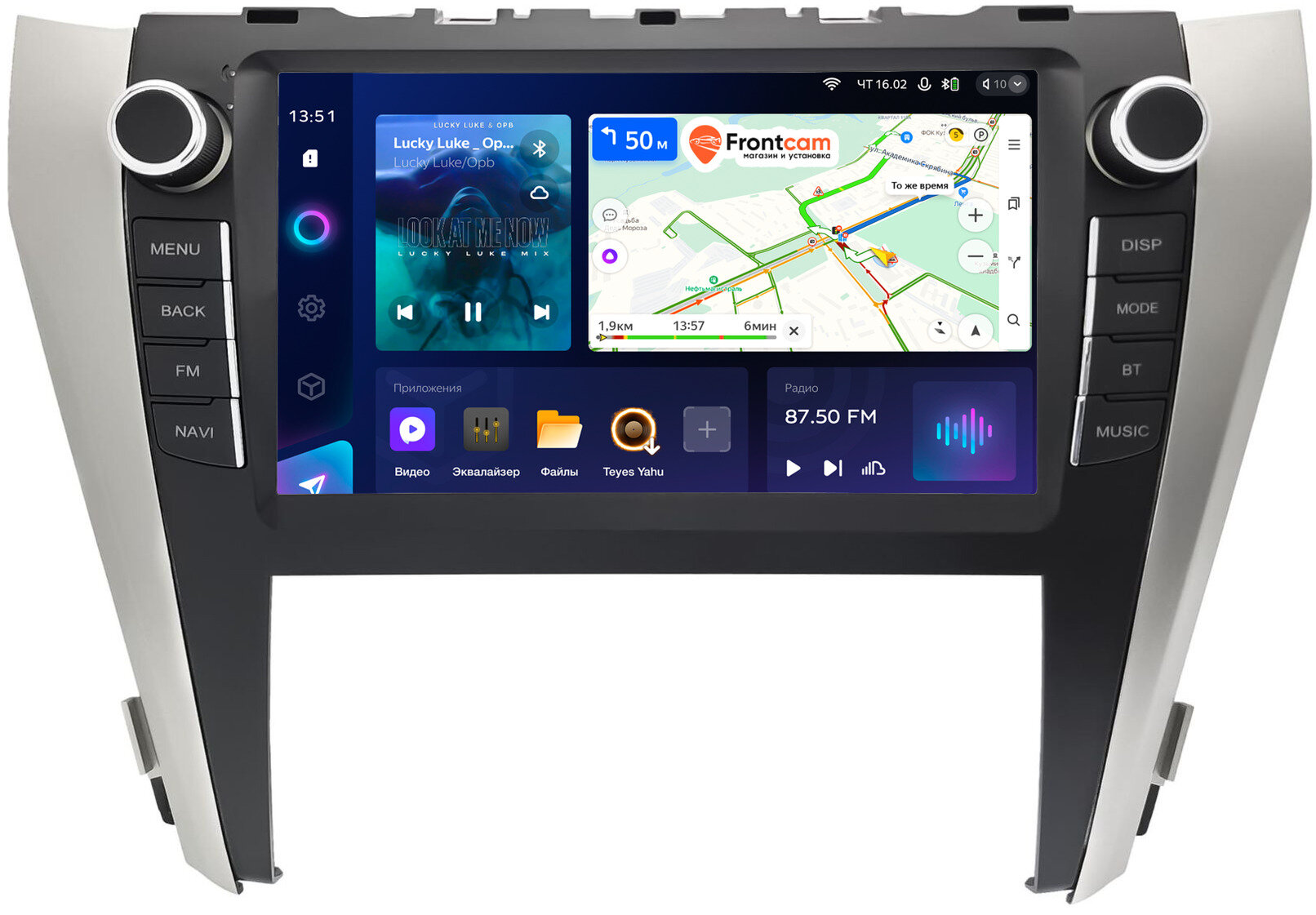 Штатная магнитола Toyota Camry XV55 2014-2018 Teyes CC3 2K 4/64 9.5" RM-9-1208 Android 10 (4G-SIM, DSP, QLed)