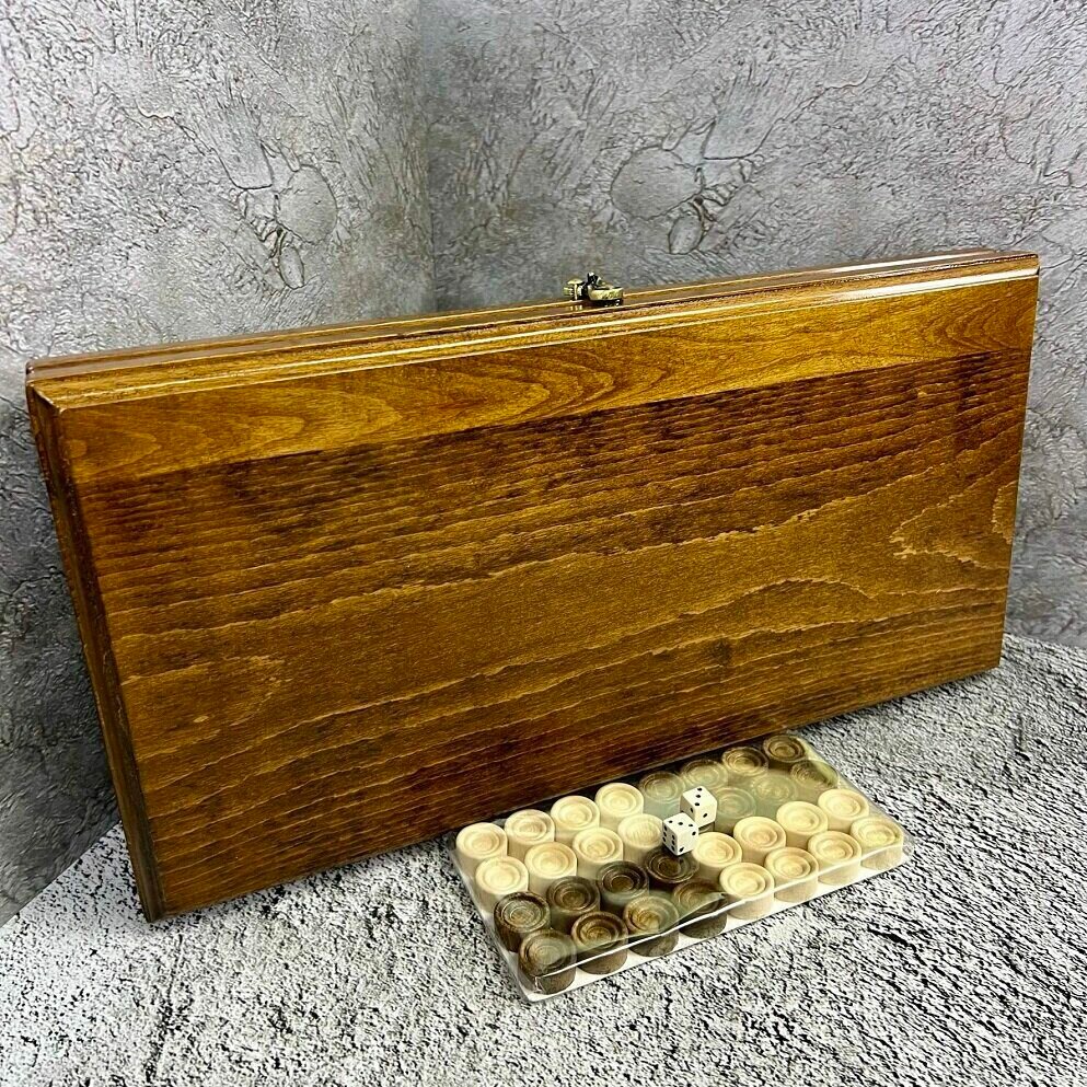 Нарды резные Гладкие, классические, бук, 40х20х5 см