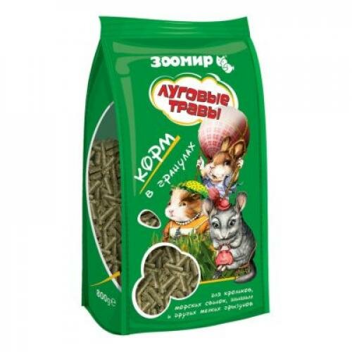 Зоомир луговые травы Корм д/кроликов и грызунов 800гр