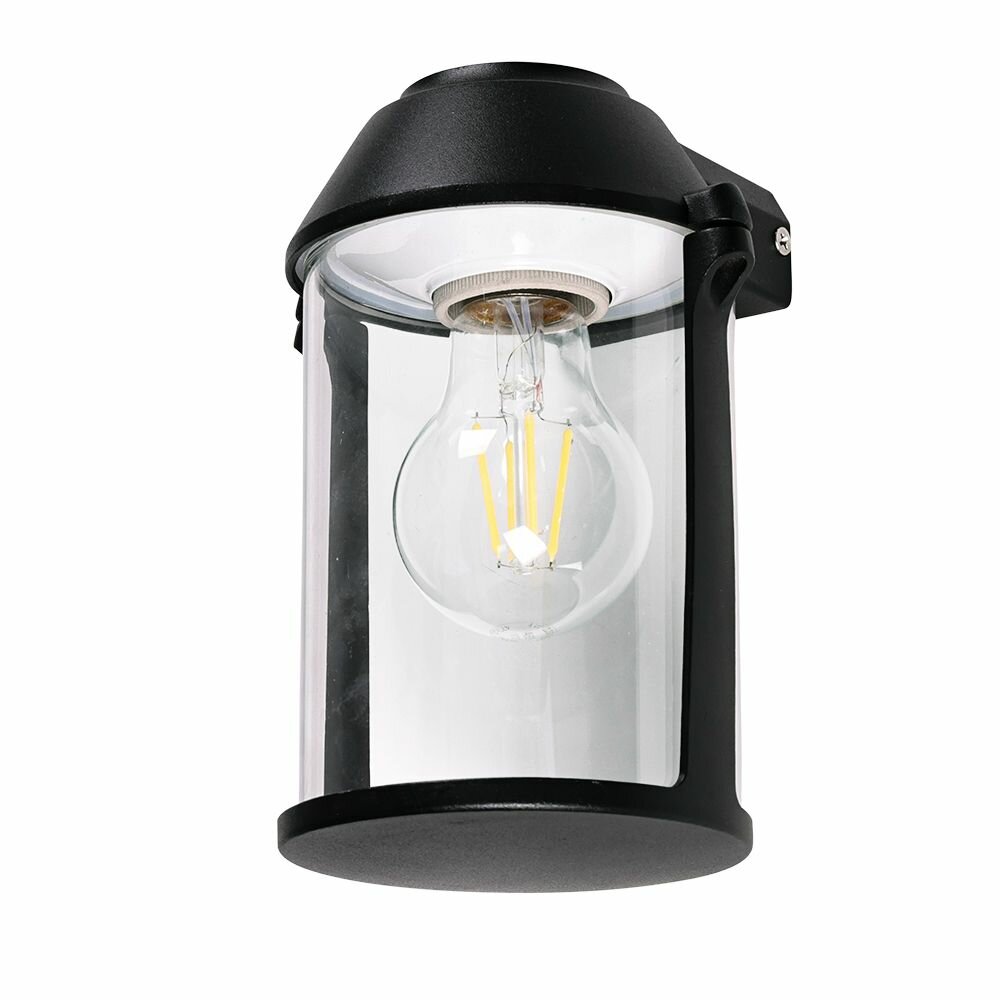 Уличный настенный светильник Arte Lamp Minchir W110xL120xH180 мм E27 цвет черный, арт. A8306AL-1BK