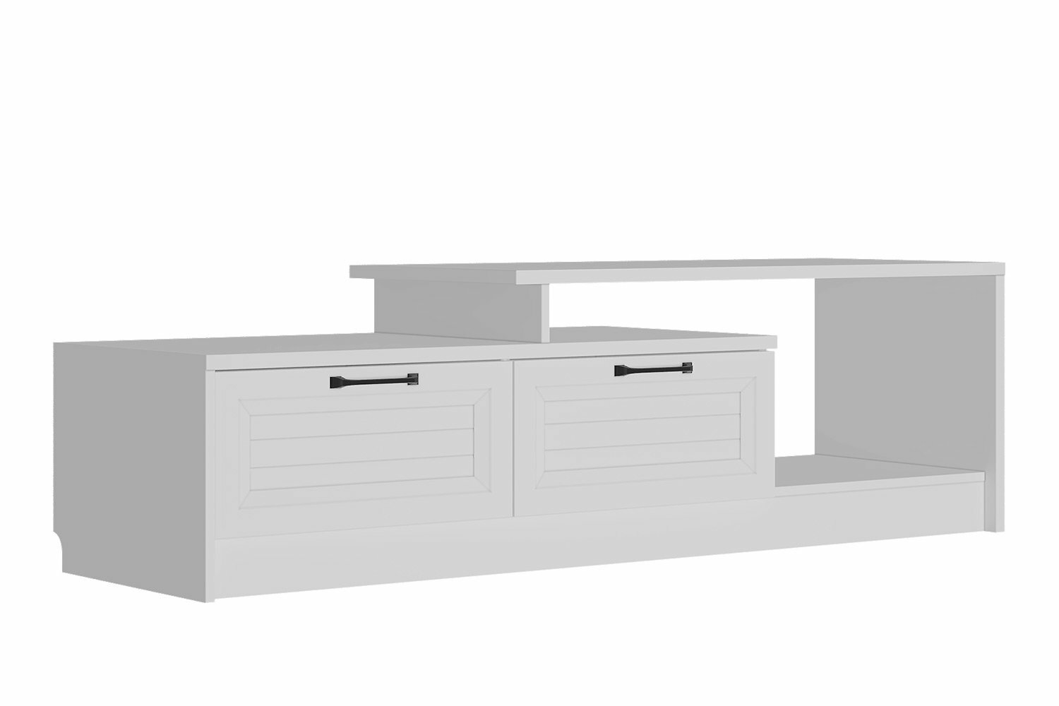 Тумба под ТВ Hoff Фьорд, 160х47,9х47,7 см, 2 ящика, цвет белый