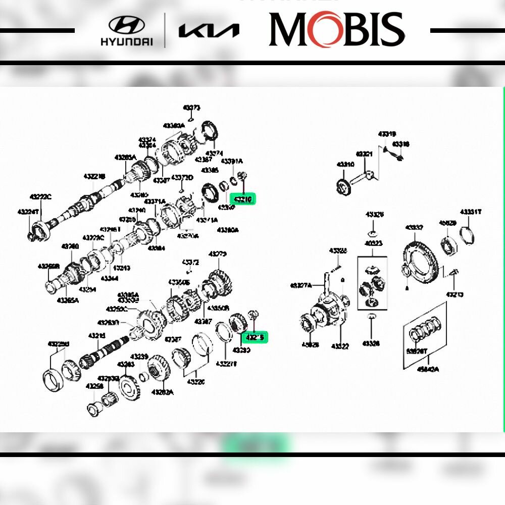 Гайка 1шт. Hyundai Accent ТагАЗ, Matrix, Solaris, I10 / арт. 4321622001 / бренд MOBIS
