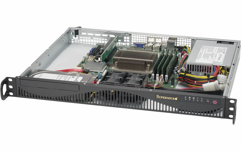 Серверная платформа Supermicro SYS-5019S-ML 1U LGA1151 iC236, 4xDDR4 ECC, 2x3.5" (2x2.5") FixHDD, 2x1GbE, IPMI 350W