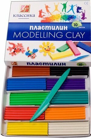 Пластилин Луч "Классика", 10 цветов, стек (7С 304-08)