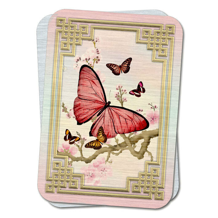 Магическая карта Фэн-Шуй Бабочки, оберег от сглаза и порчи, талисман удачи, подарки на новый год 2025