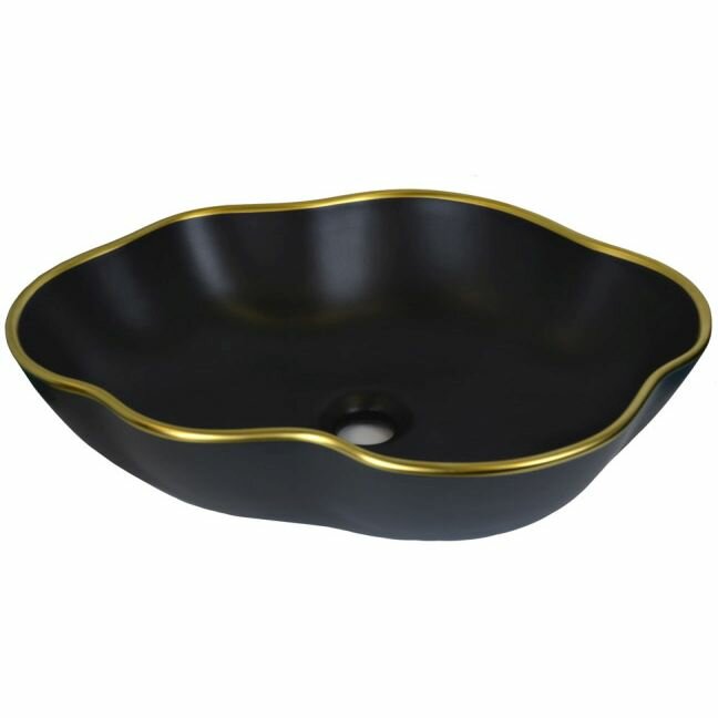 Раковина-чаша Bronze de Luxe Black Orchid, 500х380х130 мм, черный (1395)