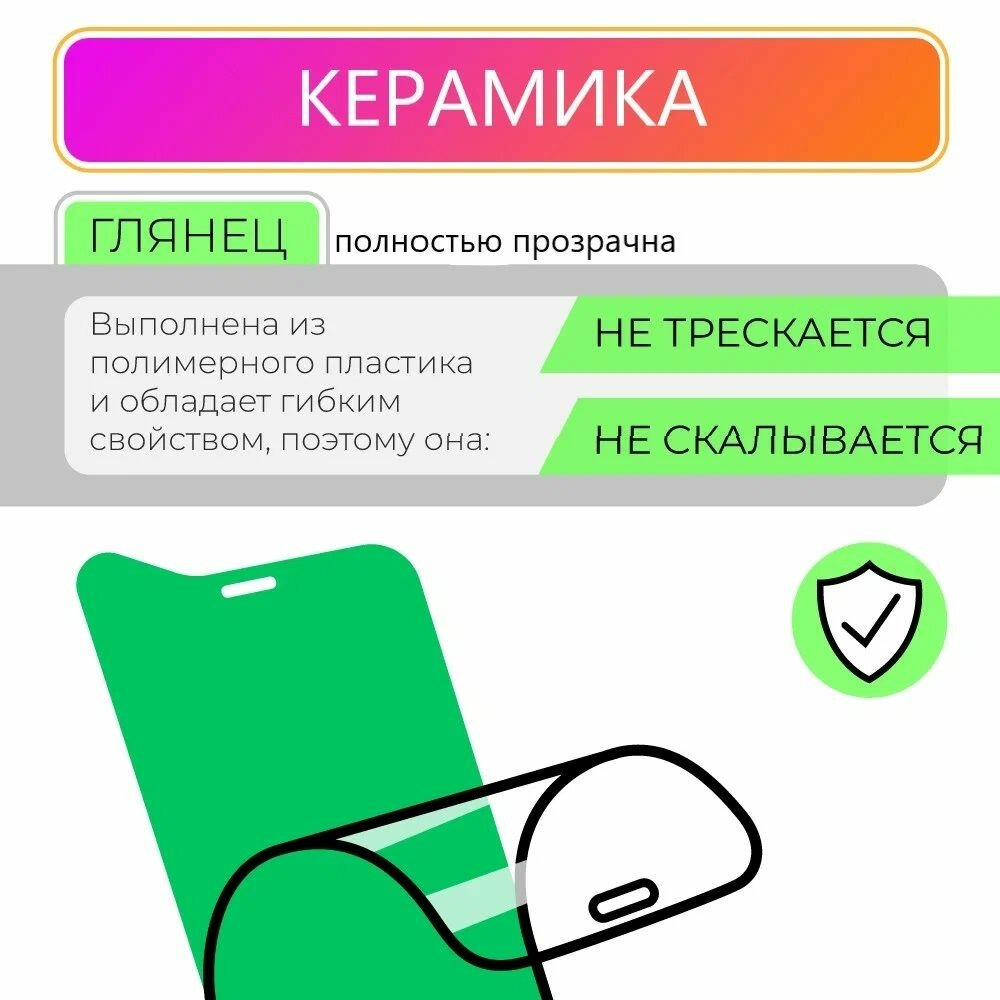 Защитная пленка для iPhone 15 Pro керамическая