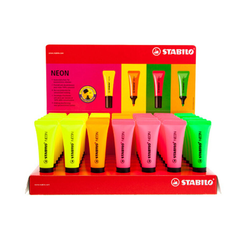 Чернила Stabilo NEON 72, зеленые, для зубной пасты, наклонная головка