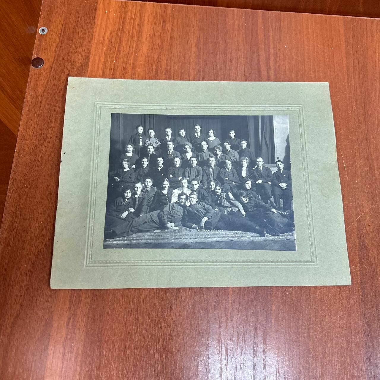 Фотография старинная, Большая, Групповая, Коллектив, с Пожеланиями до 1941г!