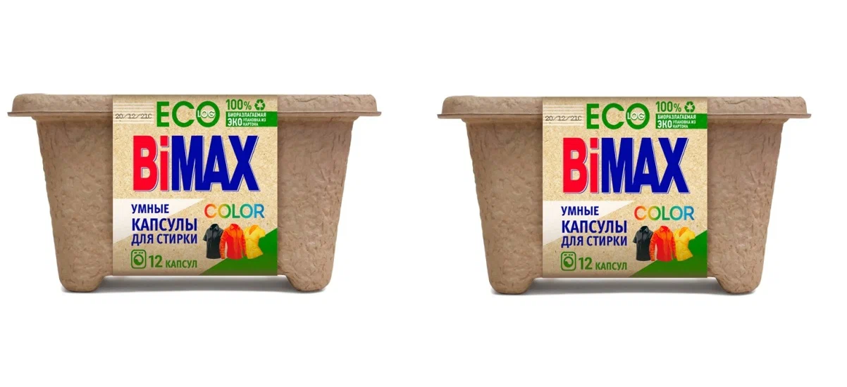Капсулы для стирки BiMAX, Color, 12 шт, 2 уп.