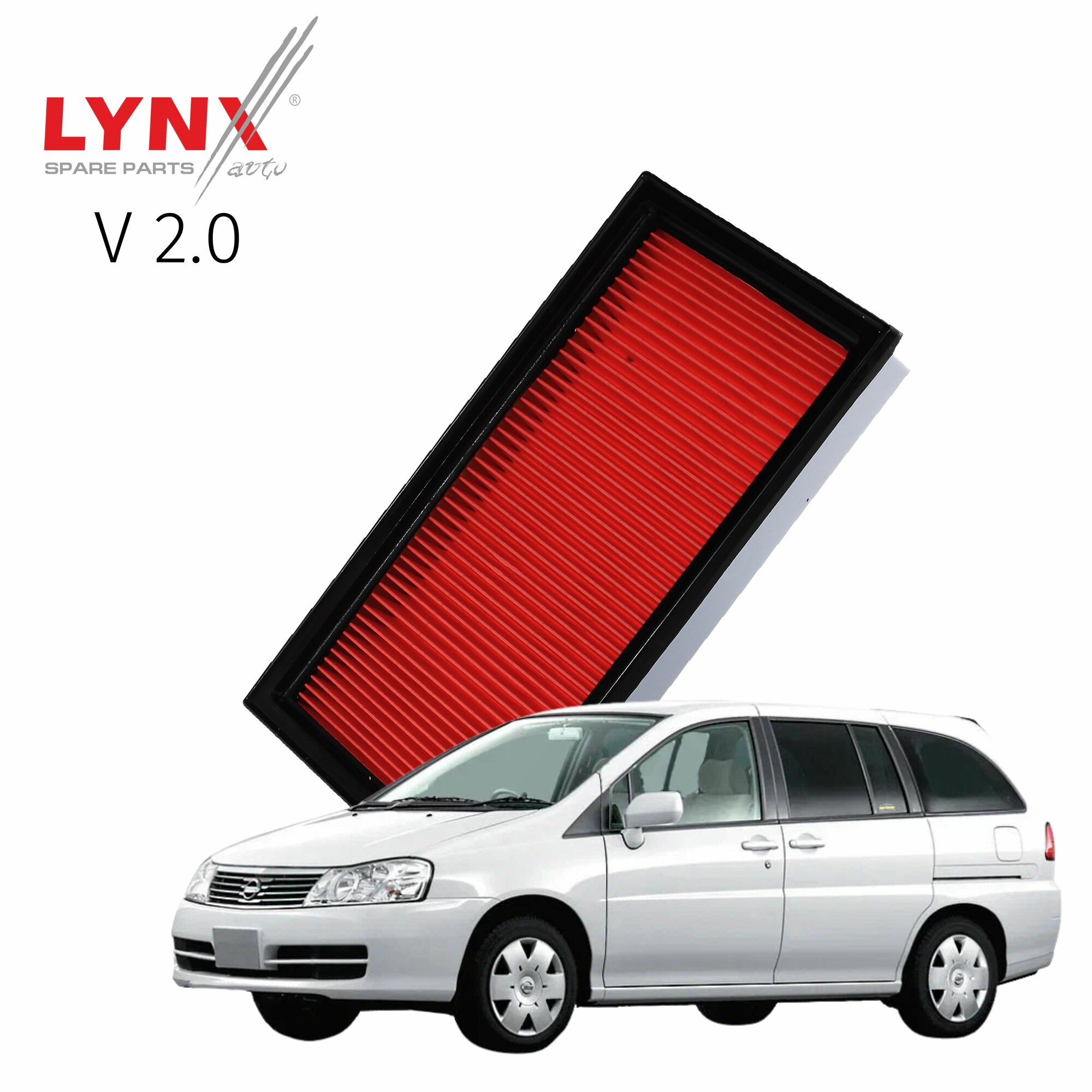 Фильтр воздушный Nissan Liberty (1) / Ниссан Либерти 1998 1999 2000 2001 2002 2003 2004 V2.0 SR20DE / 1шт LYNXauto