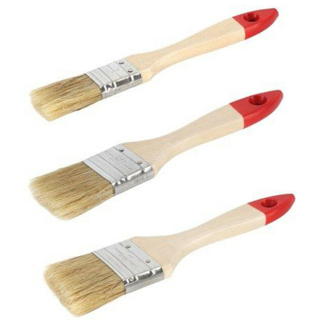 Standard набор плоских кистей светлая щетина арт.25-38-50 для окраски и отделки