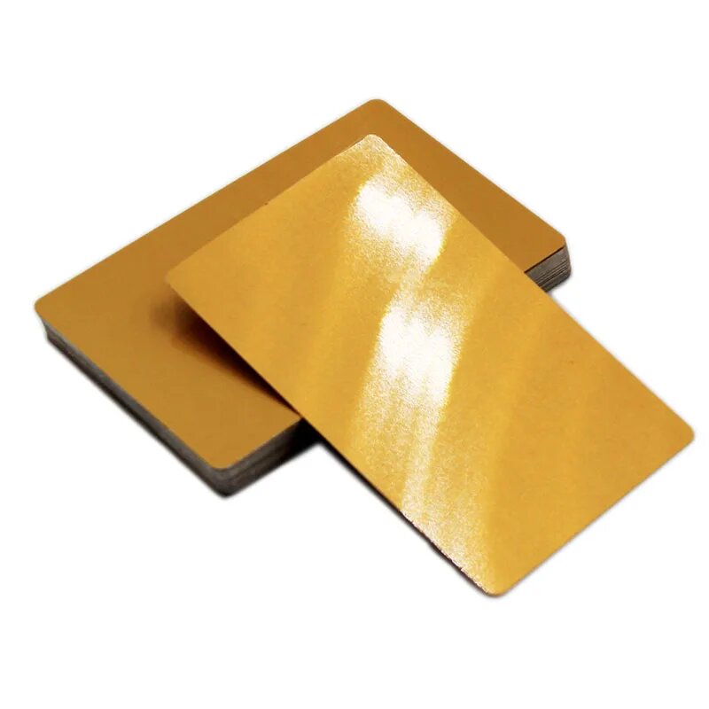 Металлические визитные карточки из алюминия 50 шт. Bright gold