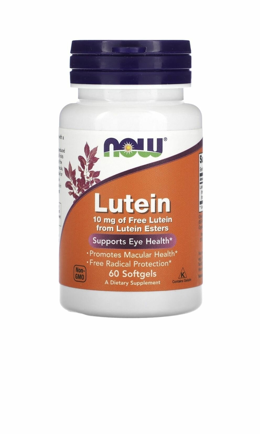 Лютеин Для Здоровья Глаз NOW Lutein Supports Eye Health 10 mg 60 капсул