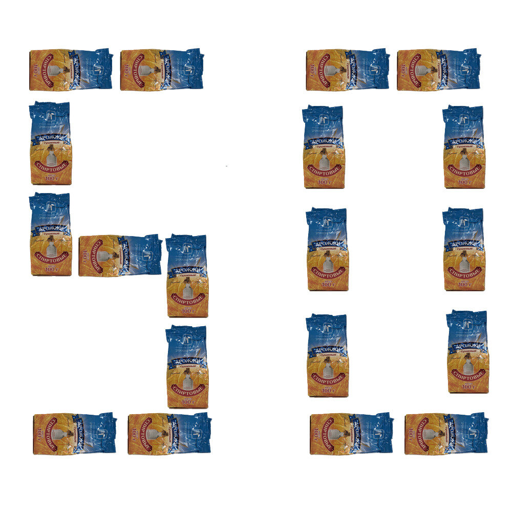 Дрожжи Белорусские спиртовые сушеные, 100 г, 50 шт. в комплекте