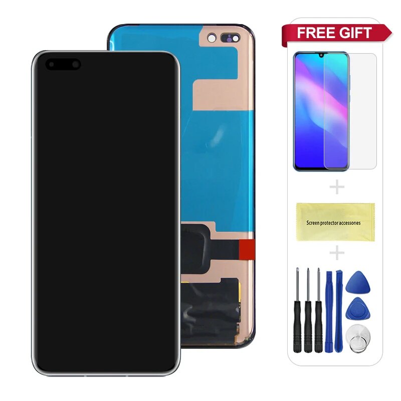 6,58 'для Huawei P40 Pro, полный ЖК-дисплей, дигитайзер сенсорного экрана в сборе для Huawei P40 Pro, замена ЖК-дисплея, ремонт Black No Frame