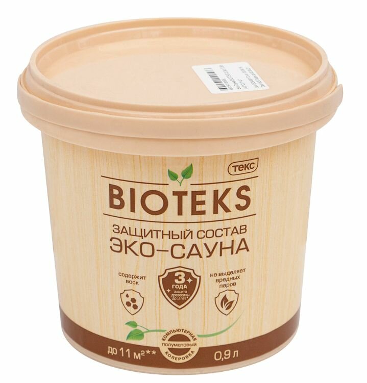 Защитный состав Текс Bioteks Эко-Сауна 0,9 л