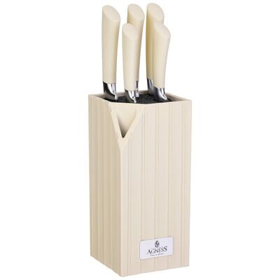 Набор ножей Agness на пластиковой подставке, 6 предметов (911-768)