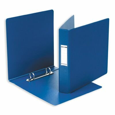 Папка на 2-х кольцах, А5, 35мм, картон/ПВХ, синяя