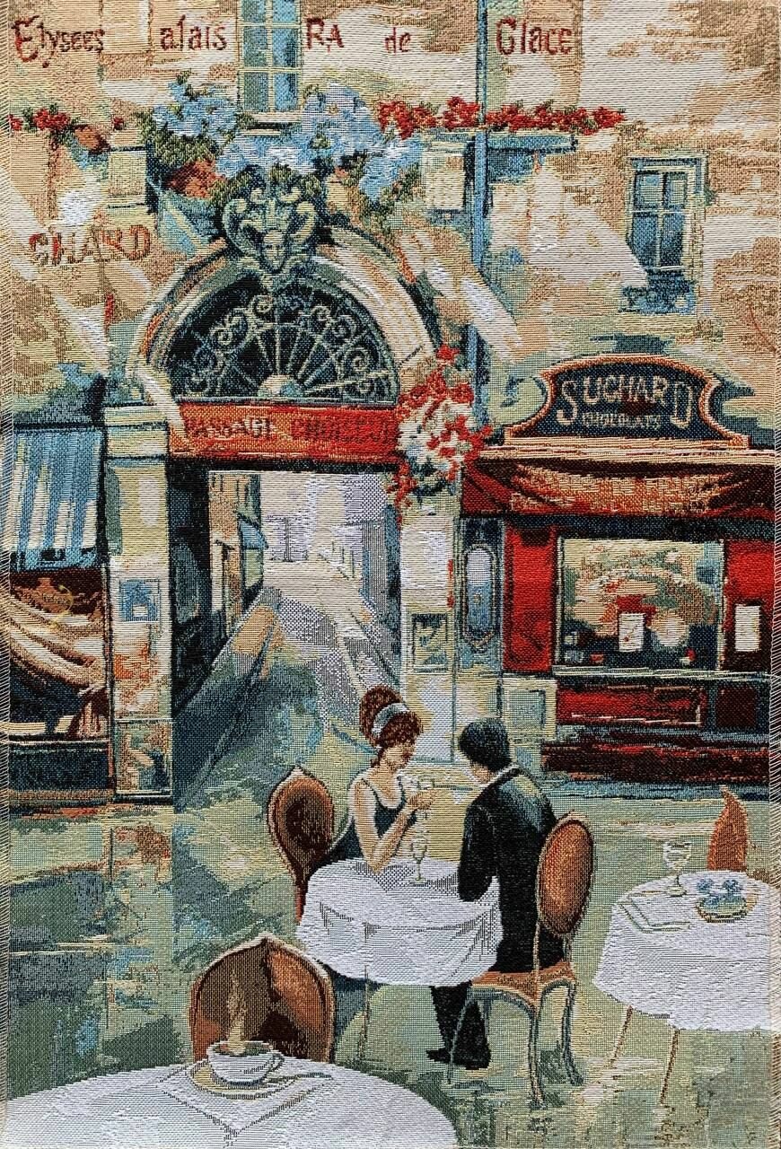 Гобелен, гобелен без рамы 33х52 см / "Беседа тет-а-тет"