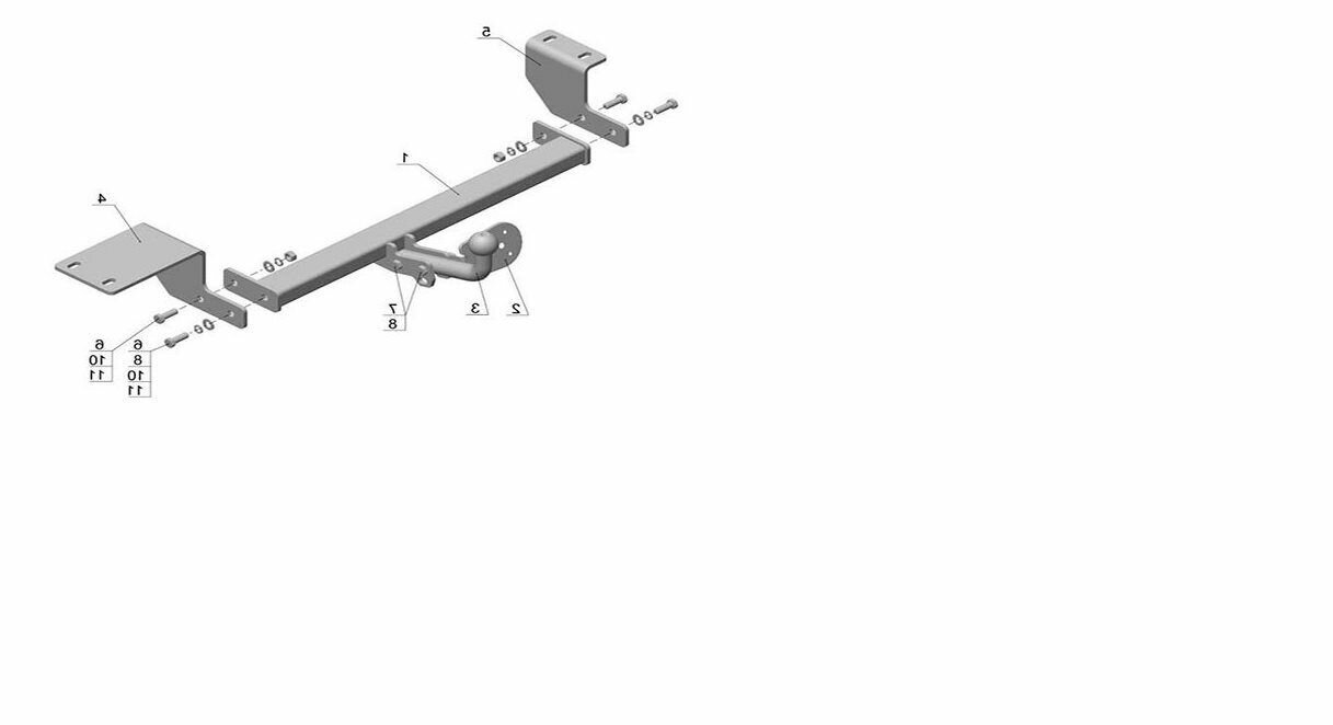 Фаркоп для Geely MK седан (2006-) (без электрики) (паспорт и сертификат) AvtoS. GL01