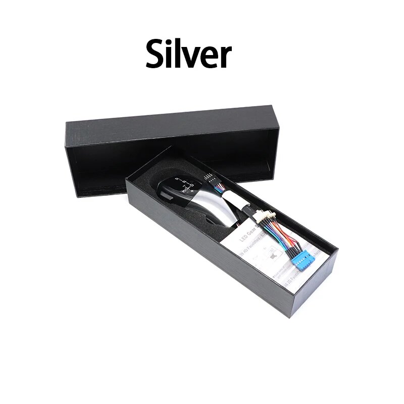 Светодиодные ручки Plug&Play, ручка переключения передач, рычаг переключения передач, головка для BMW X5 E53 3.0i 4.4i 4.6is 4.8is 3.0d 2000-2006 серебристый